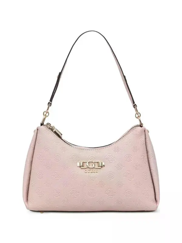 Guess Monogram Debossed Logo Plaque Tote Bag