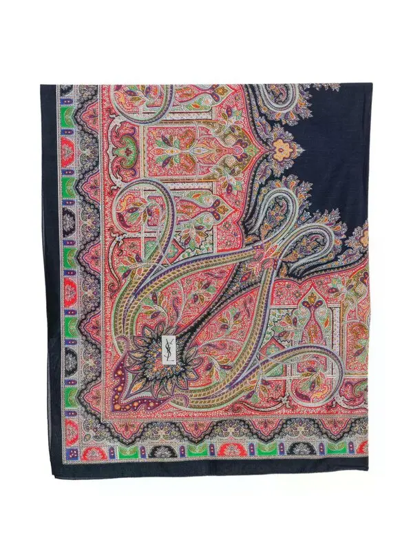 Saint Laurent 1990s Paisley-print Scarf