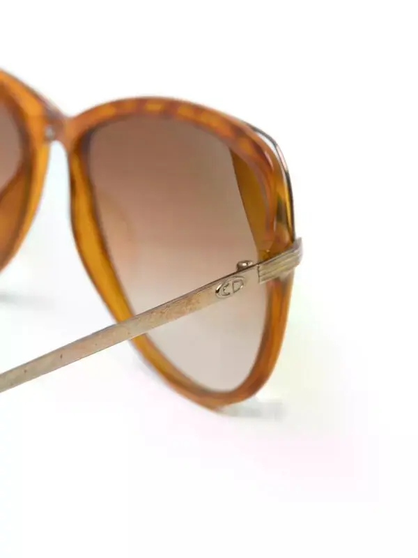 Dior 1980s Tortoiseshell-effect Sunglasses