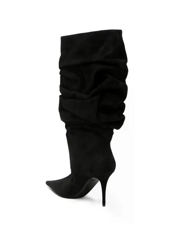 Amina Muaddi Anok Slouched Suede Boots