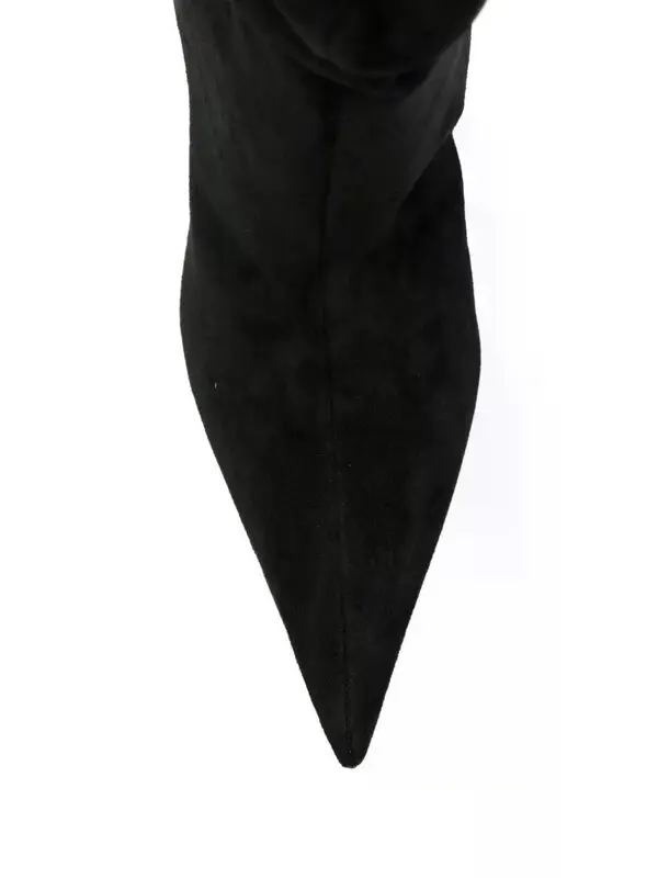 Amina Muaddi Anok Slouched Suede Boots