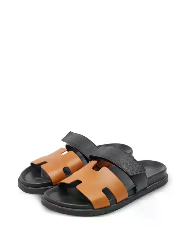 Hermès Chypre Touch-strap Sandals - Brown