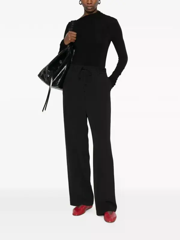 Imperial Drawstring Wide-leg Trousers