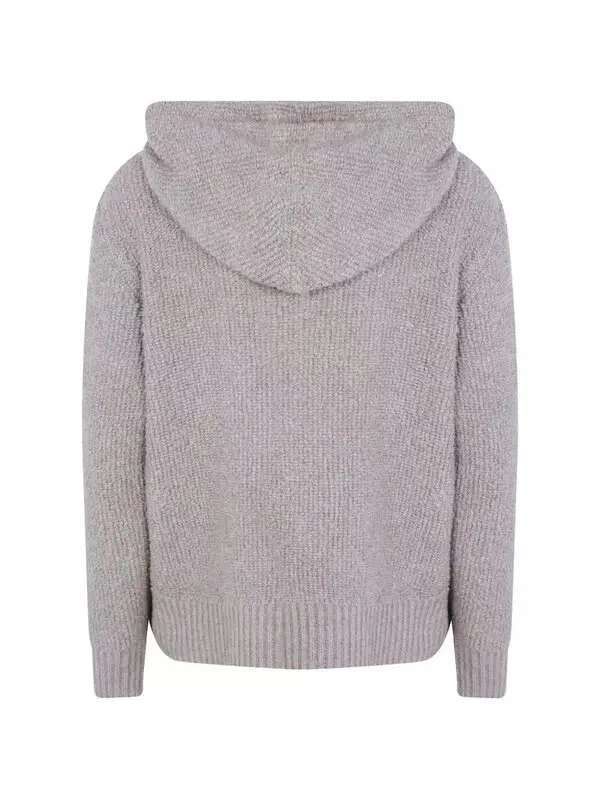 Fabiana Filippi Shearling Textured Bouclé Knit Hooded Jacket