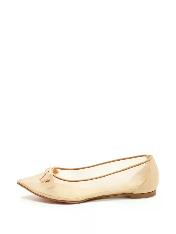 CHRISTIAN LOUBOUTIN Follies Bow Ballet Flats - Neutrals