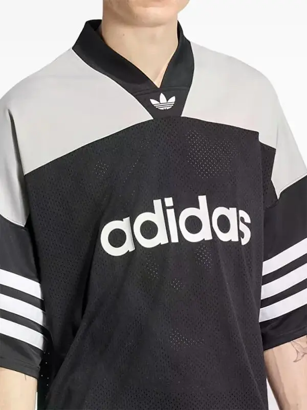 Adidas Mesh-panelled Logo-print T-shirt