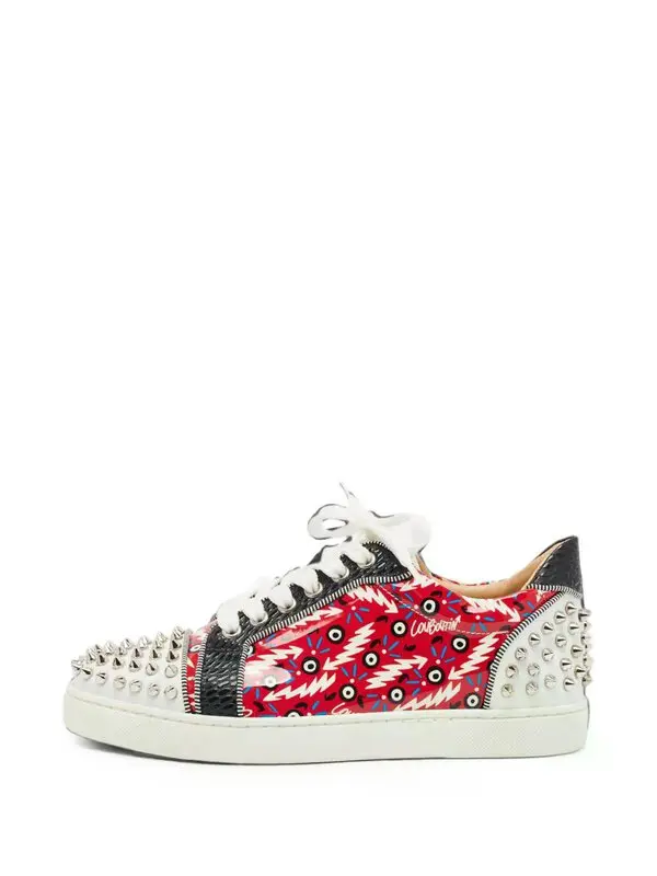 CHRISTIAN LOUBOUTIN Vieira Spike Sneakers - Red