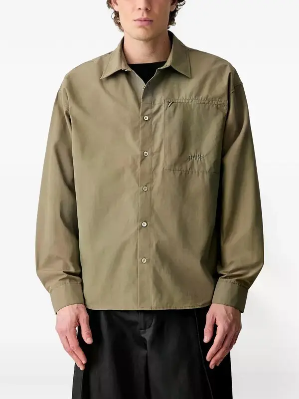 Rains Light Logo-embroidered Shirt