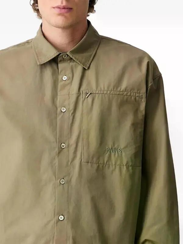 Rains Light Logo-embroidered Shirt