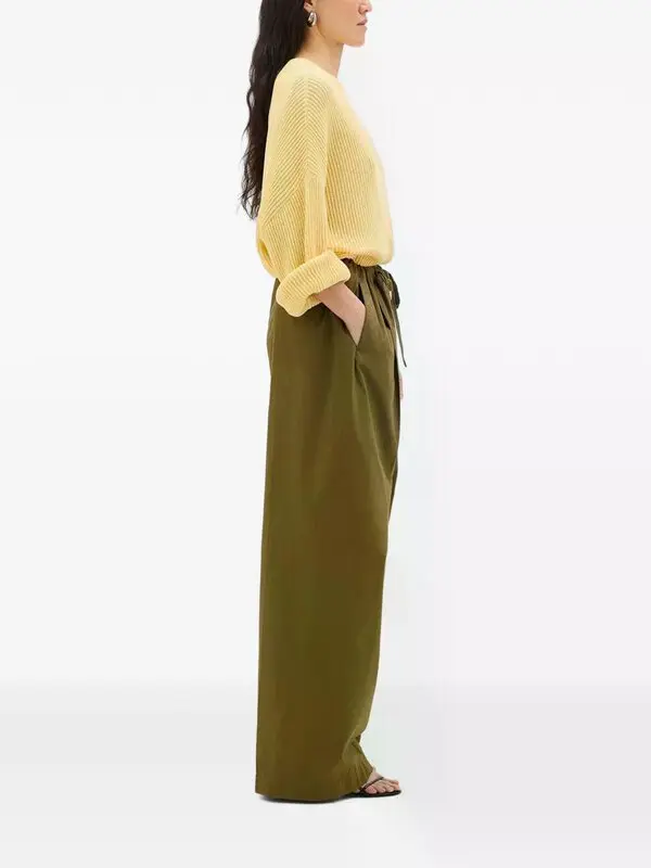 Another Tomorrow Draped Crew-neck Sweater