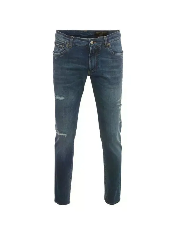 Dolce & Gabbana Distressed Slim-fit Jeans
