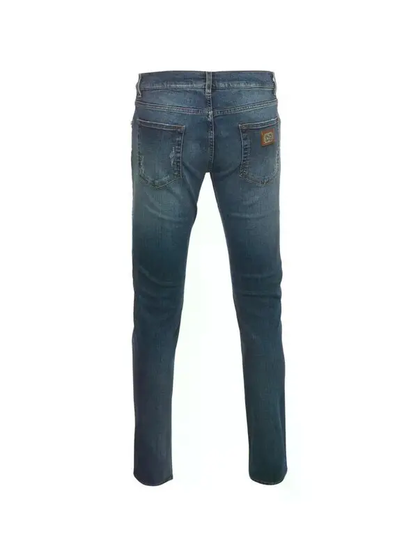 Dolce & Gabbana Distressed Slim-fit Jeans