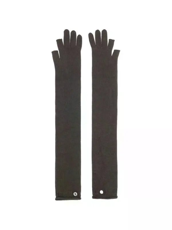 Rick Owens Fine-knit Long Gloves - Grey