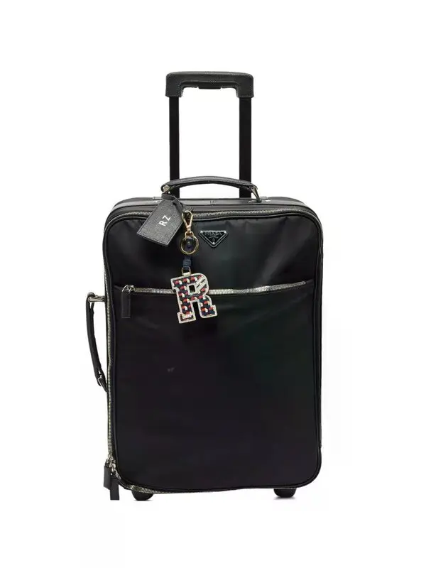 Prada Leather-trim Luggage - Black