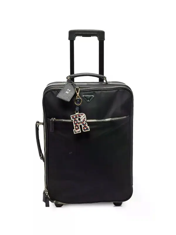 Prada Leather-trim Luggage - Black