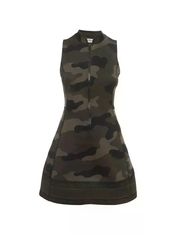 Dior High-neck Sleeveless Mini Dress
