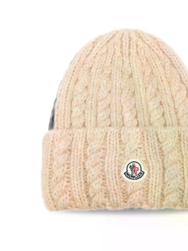 Moncler Cable-knit Logo-patch Beanie