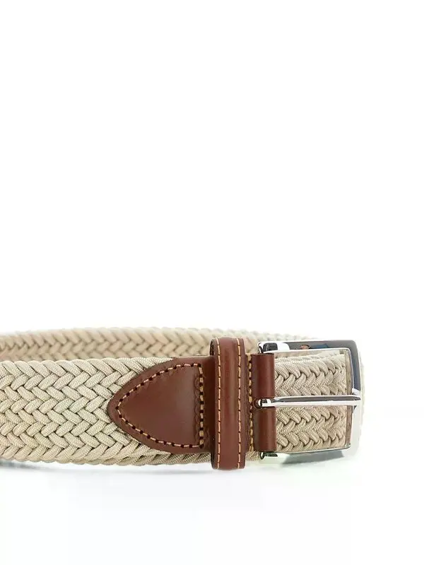 ATHISON Summer Woven Buckle Belt