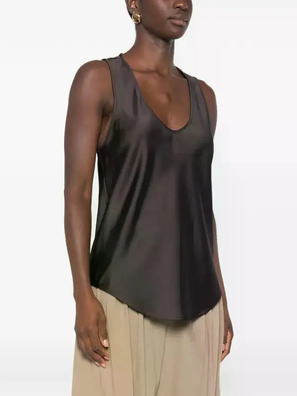 Imperial Satin-finish Scoop-neck Tank Top