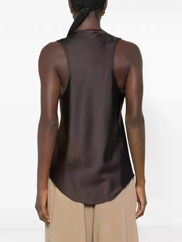 Imperial Satin-finish Scoop-neck Tank Top