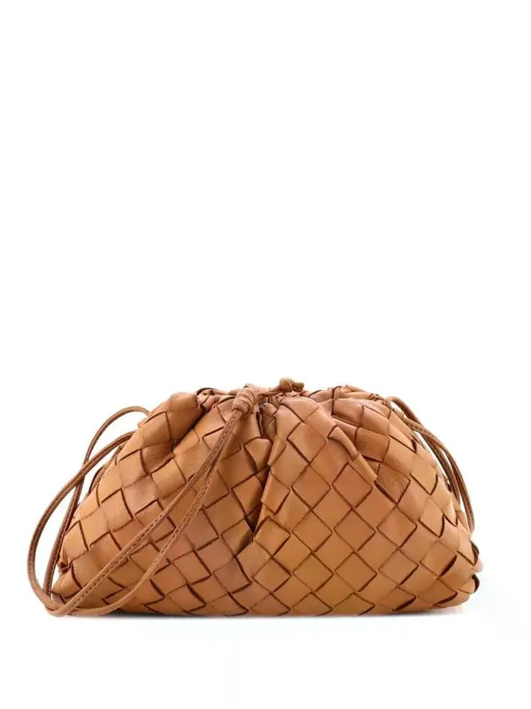 Bottega Veneta Intrecciato Nappa Mini Cross Body Pouch Bag - Brown