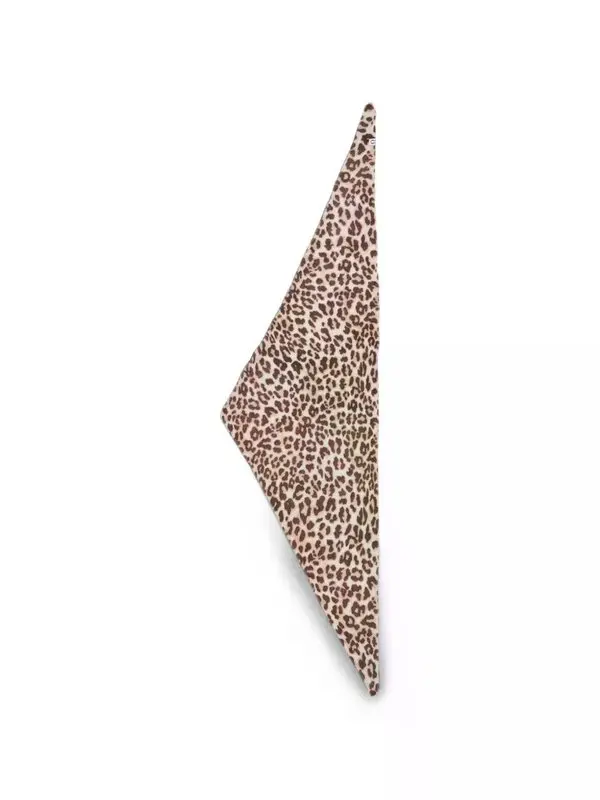 HIMALAYA CLOTHING Leopard-print Triangular Scarf