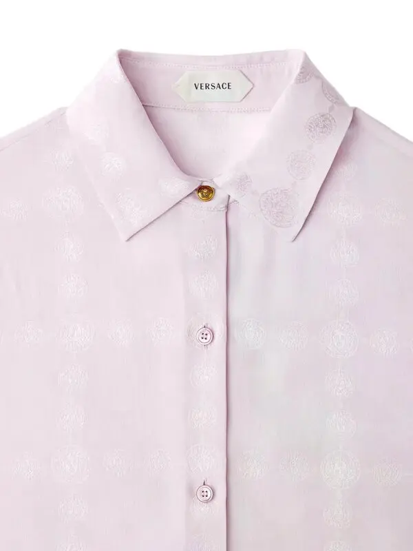 Versace Jacquard Silk Crêpe Satin Shirt