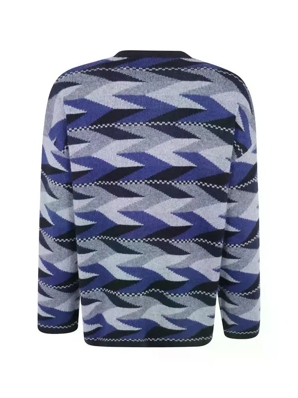 Emporio Armani Geometric-pattern Wool Sweater