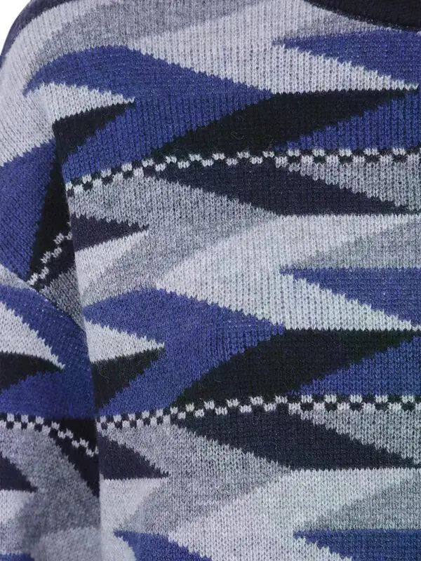 Emporio Armani Geometric-pattern Wool Sweater