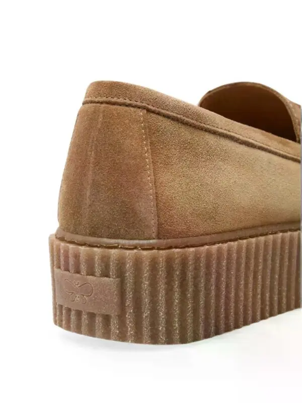 Max Mara Split-leather Buckled Loafers