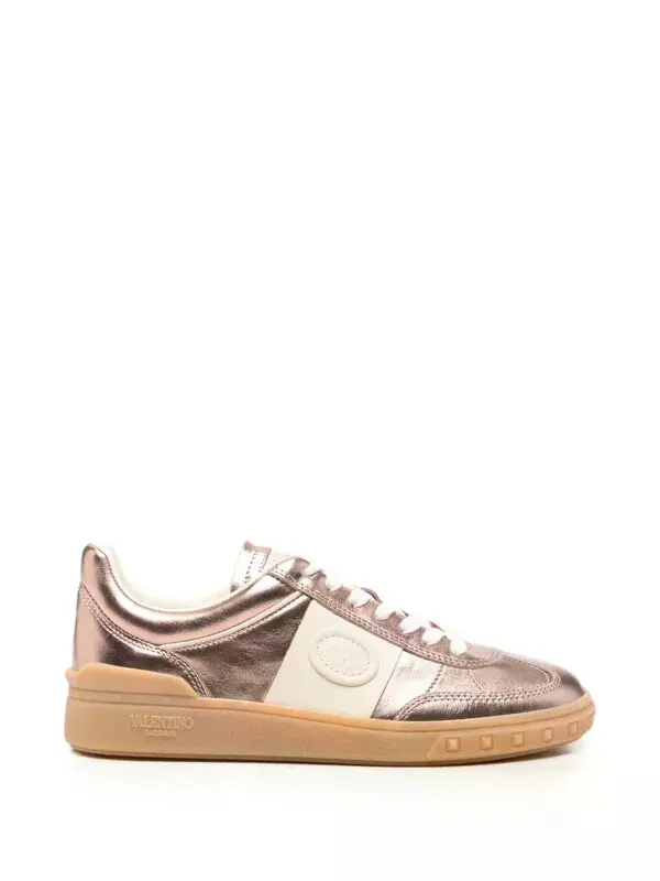 Valentino Garavani Metallic Leather Sneakers - Pink