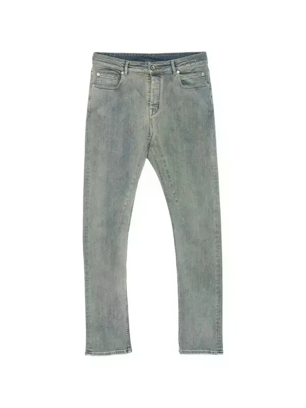 Rick Owens Detroit Faded-effect Five-pocket Jeans