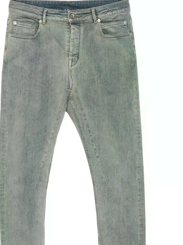 Rick Owens Detroit Faded-effect Five-pocket Jeans