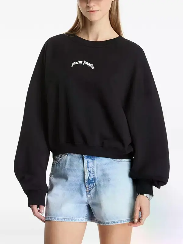 Palm Angels Curved Logo Sweatshirt