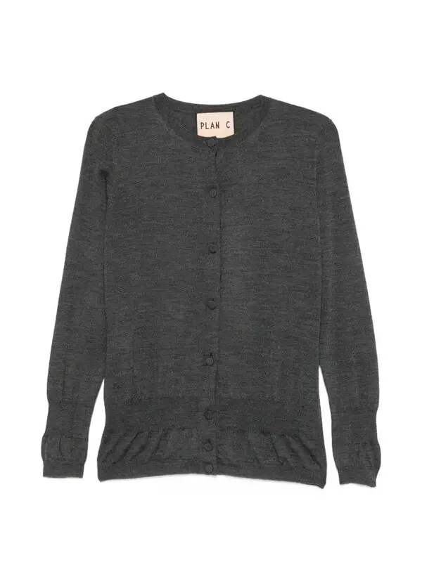 Plan C Ruffled-trim Cardigan