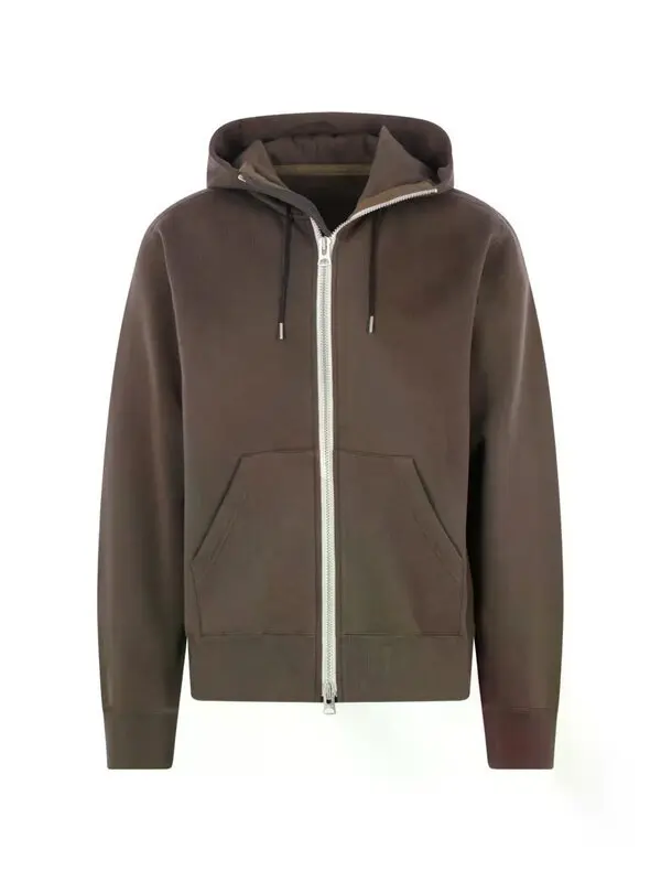 Sacai Cotton Jersey Zip-up Hoodie