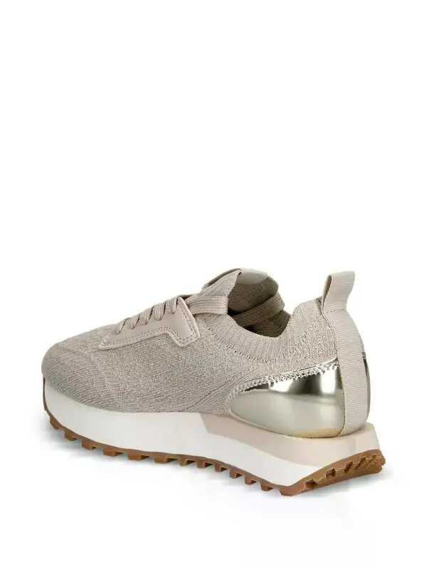 Liu Jo Glitter-effect Metallic-panel Sneakers