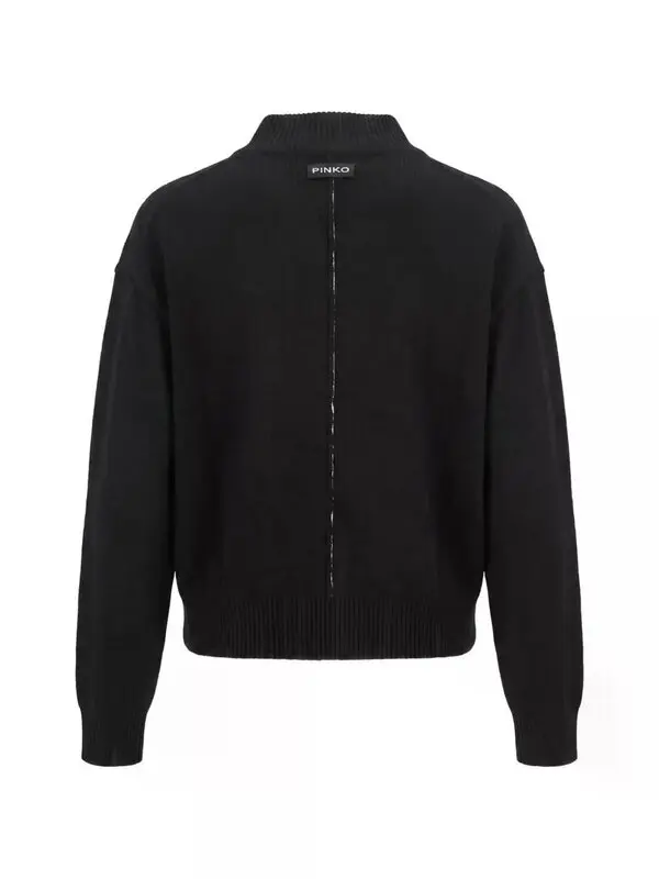 Pinko High-neck Logo-patch Sweater