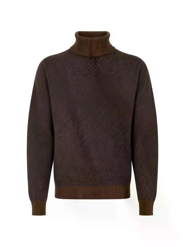 MANUEL RITZ Geometric-pattern Roll-neck Sweater