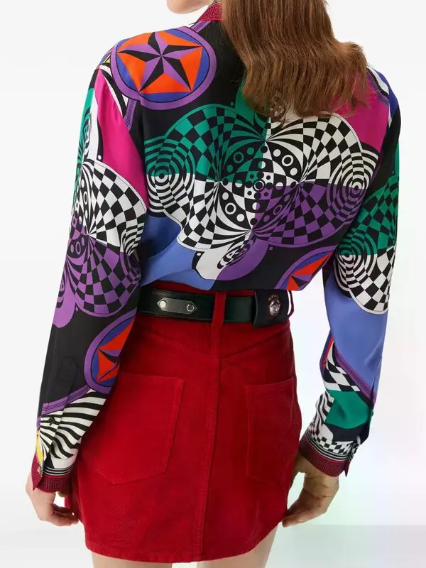 Versace Printed Silk Twill Shirt