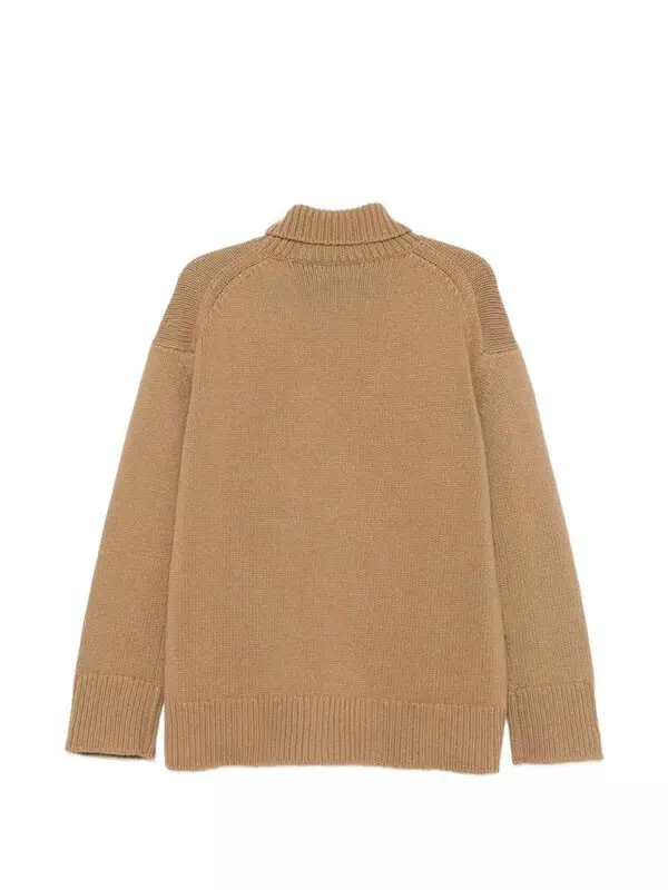 Plan C Roll-neck Drop-shoulder Sweater