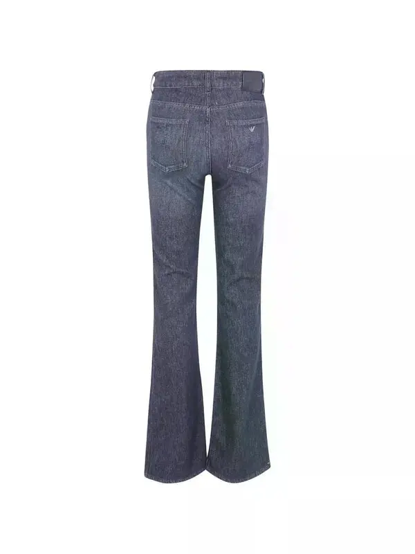 Emporio Armani Logo-plaque Flared Jeans - Blue