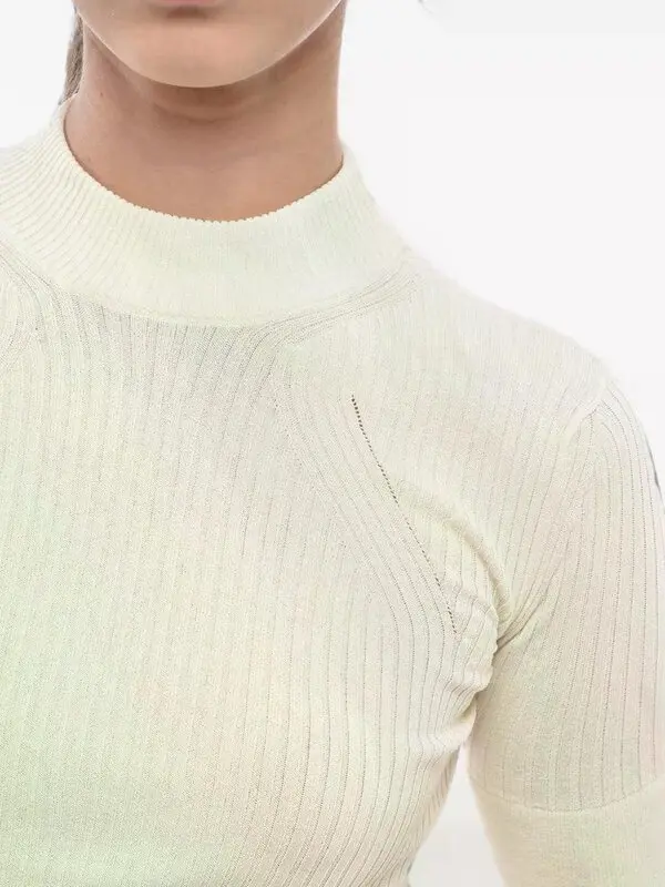 Stella McCartney Ribbed-knit Short-sleeve Sweater