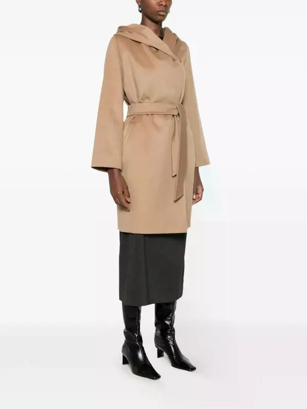Max Mara Hooded Belted Coat