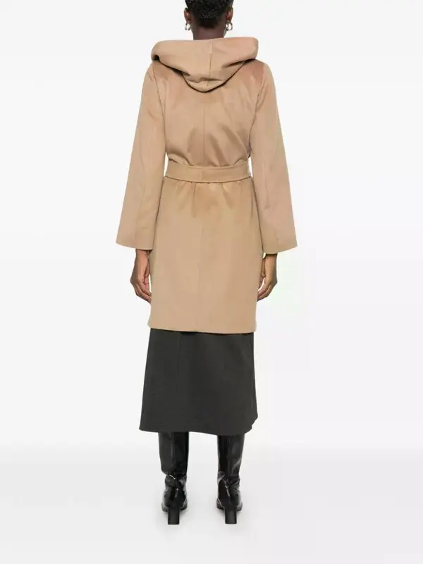 Max Mara Hooded Belted Coat