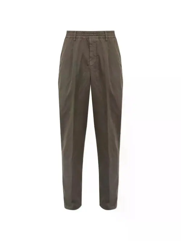 Eleventy Pleated Straight-leg Trousers