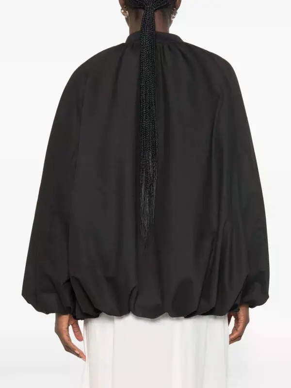 Imperial Ruched Zip-up Bomber Jacket