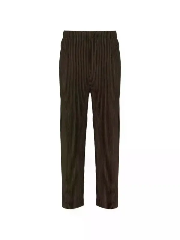 Issey Miyake Pleated Straight-leg Trousers - Brown