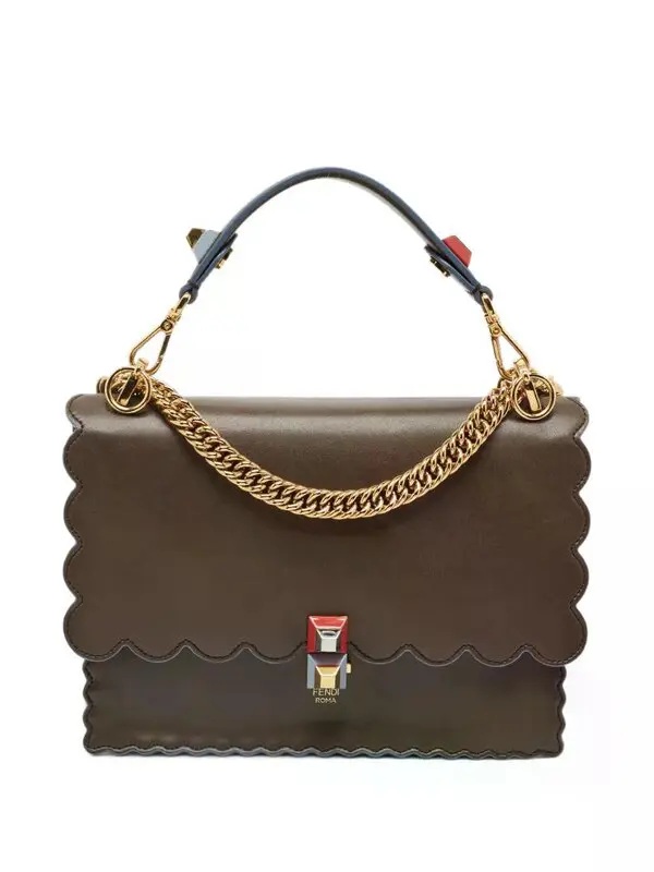 Fendi 2017 Medium Kan I Scalloped Shoulder Bag
