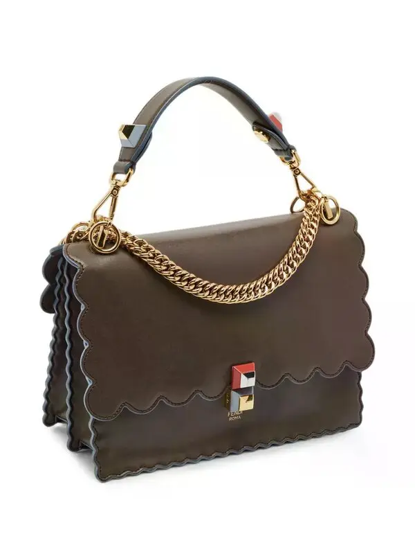 Fendi 2017 Medium Kan I Scalloped Shoulder Bag